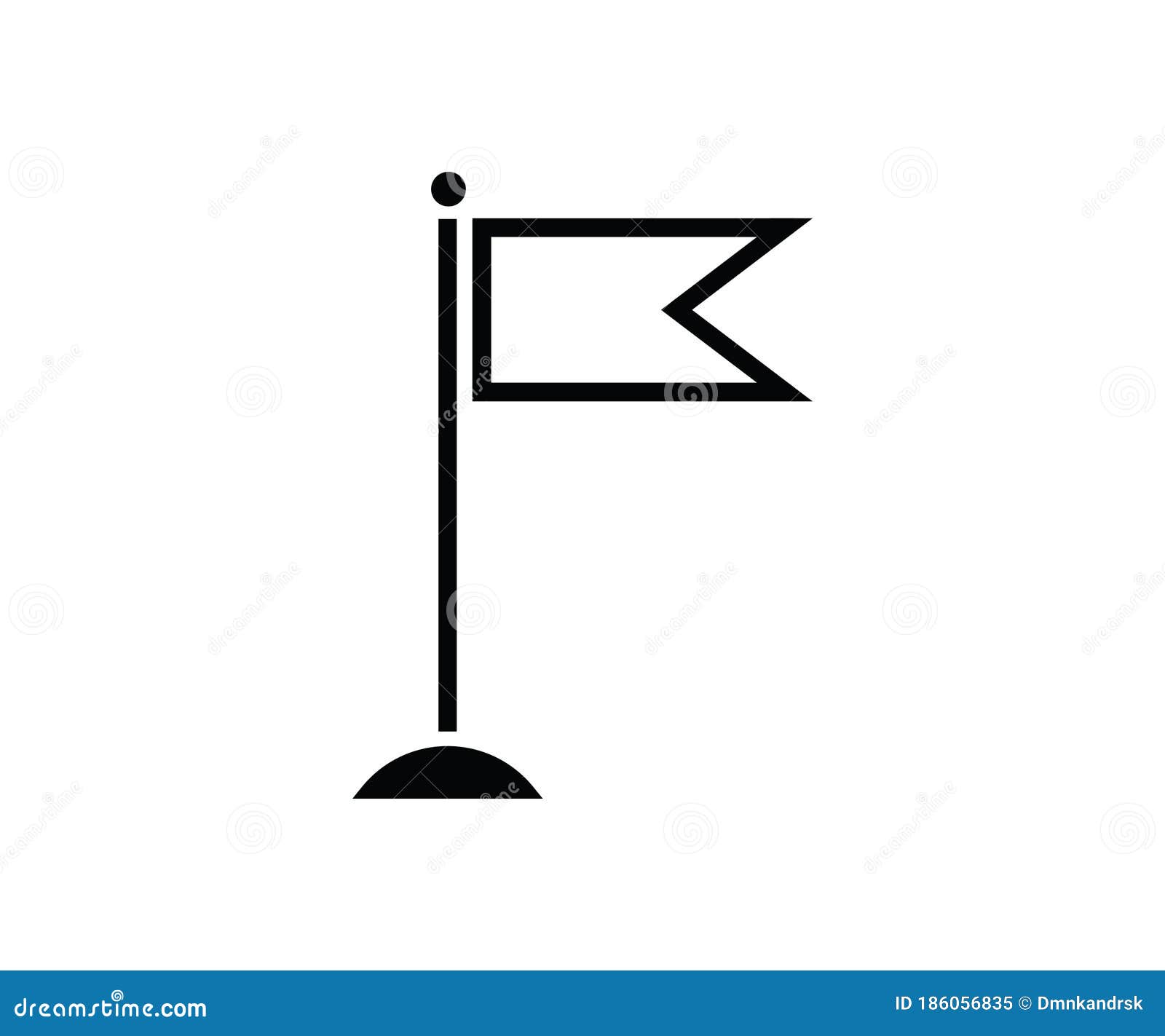 Flag symbol shape icon stock vector. Illustration of banner - 186056835