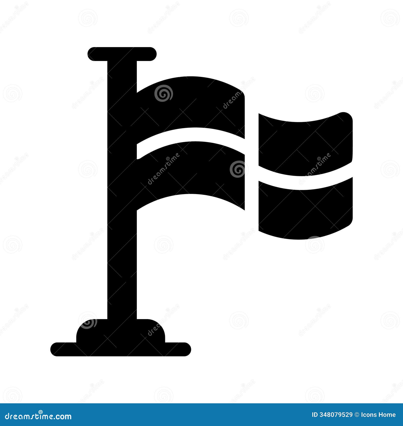 A Flag Symbolizing Achievement, Goals, or Location Markers Stock ...