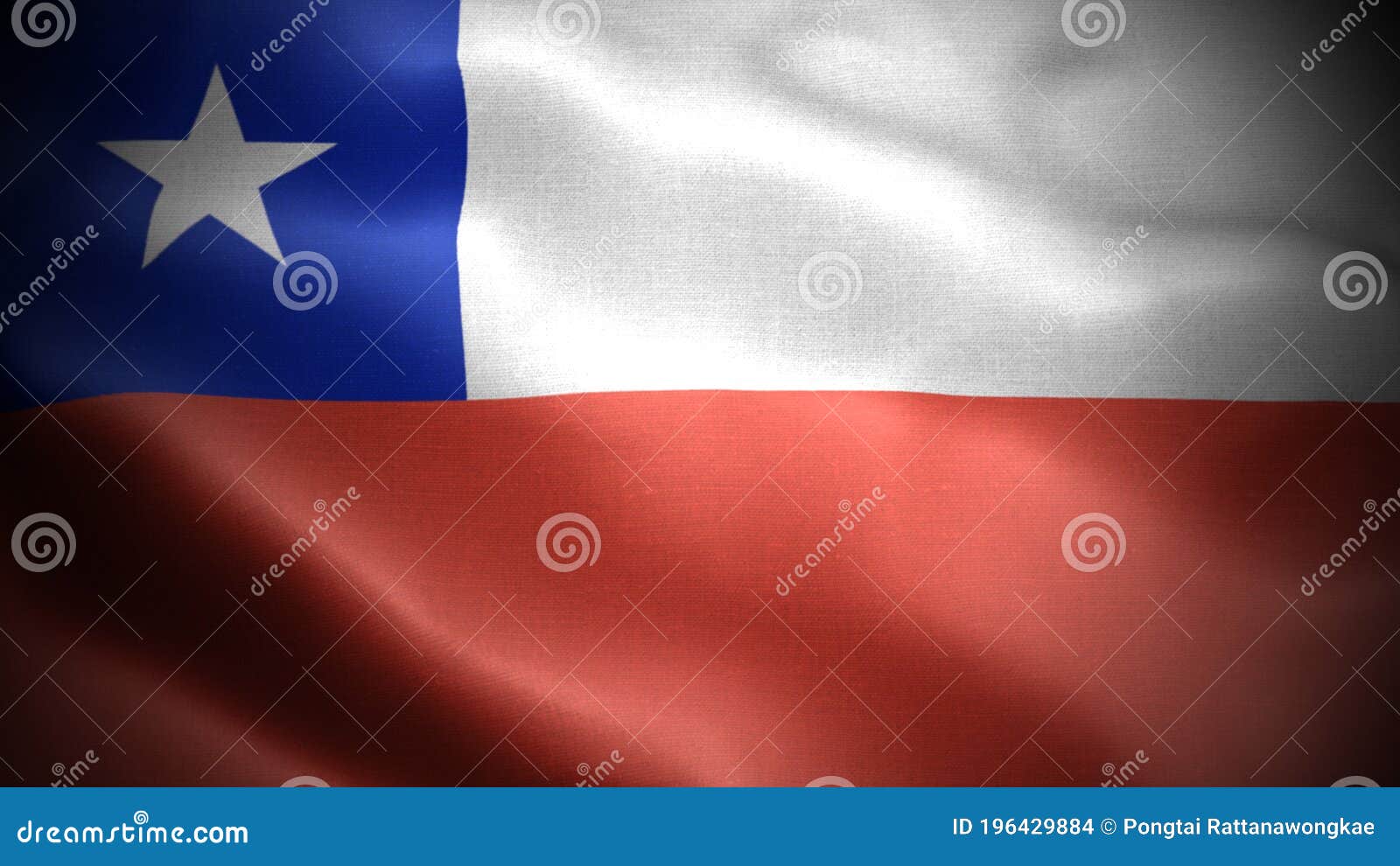Close Up Waving Flag of Chile. Flag Symbols of Chile. Stock ...