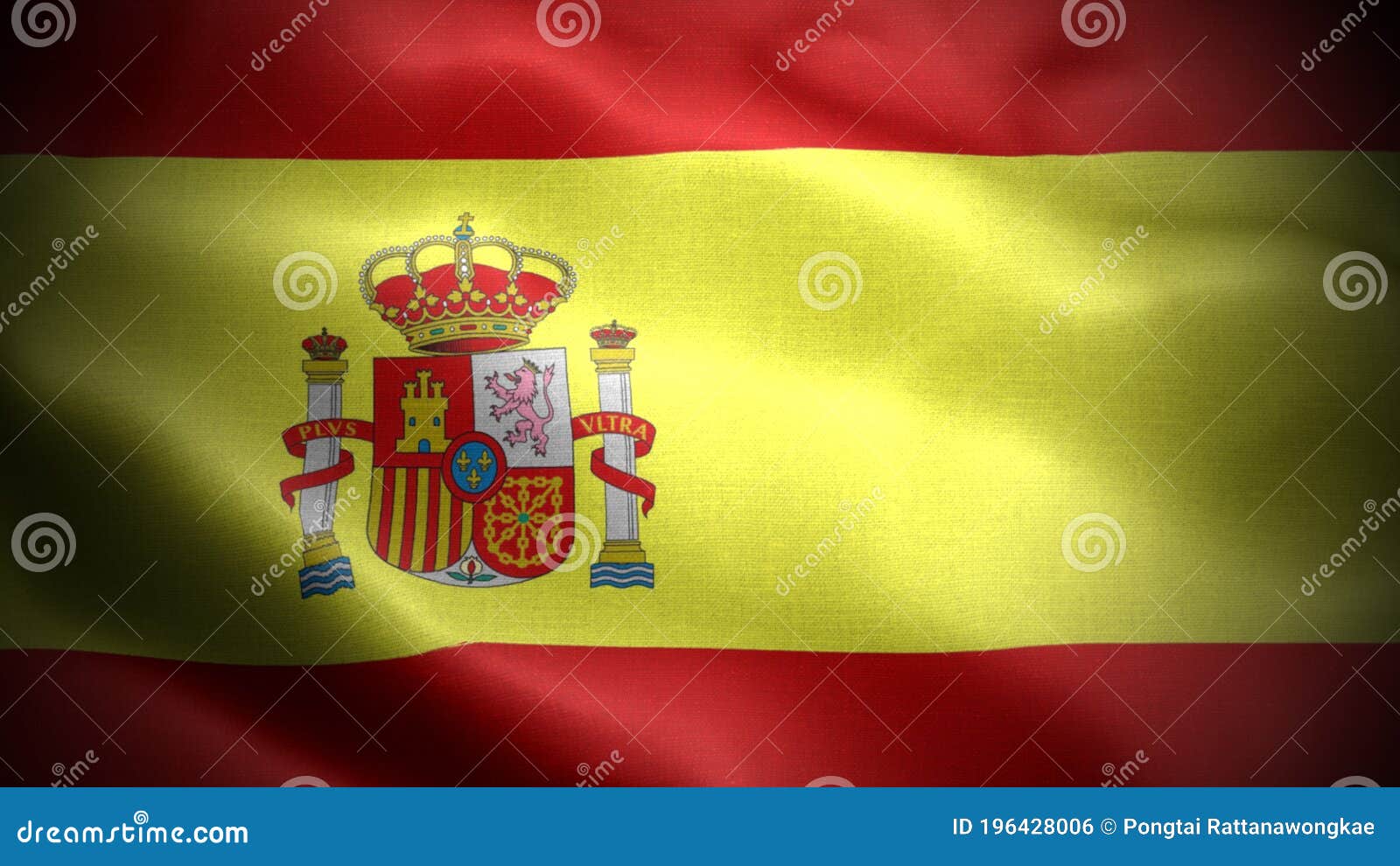 Close Up Waving Flag of Spain. Flag Symbols of Spain. Stock ...