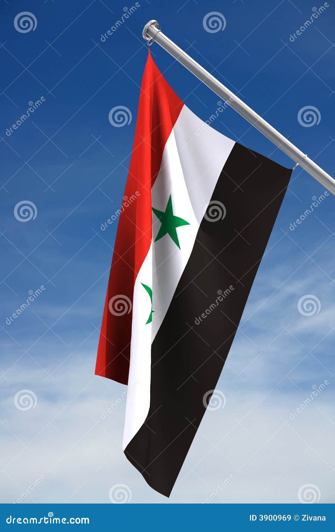 Flag of Syria stock illustration. Illustration of east - 3900969
