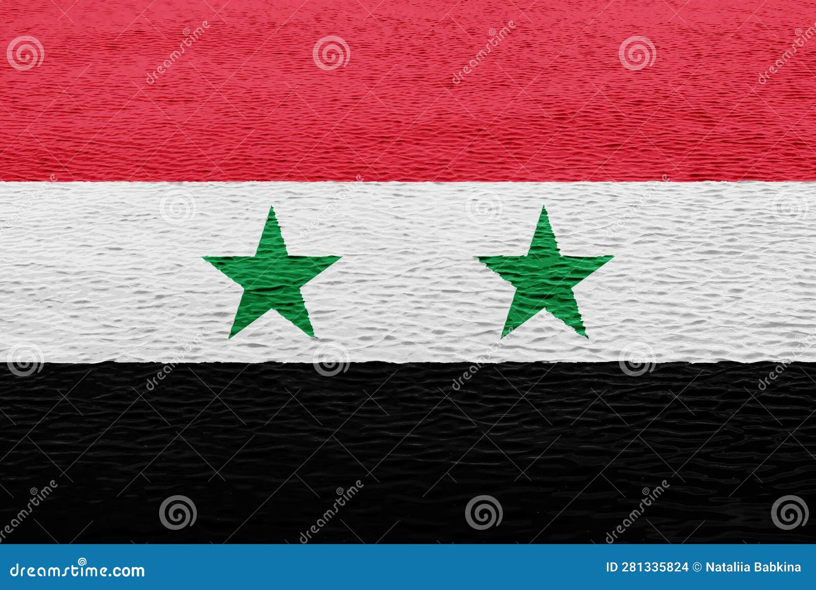 Flag of Syrian Arab Republic on a Textured Background. Concept Collage ...