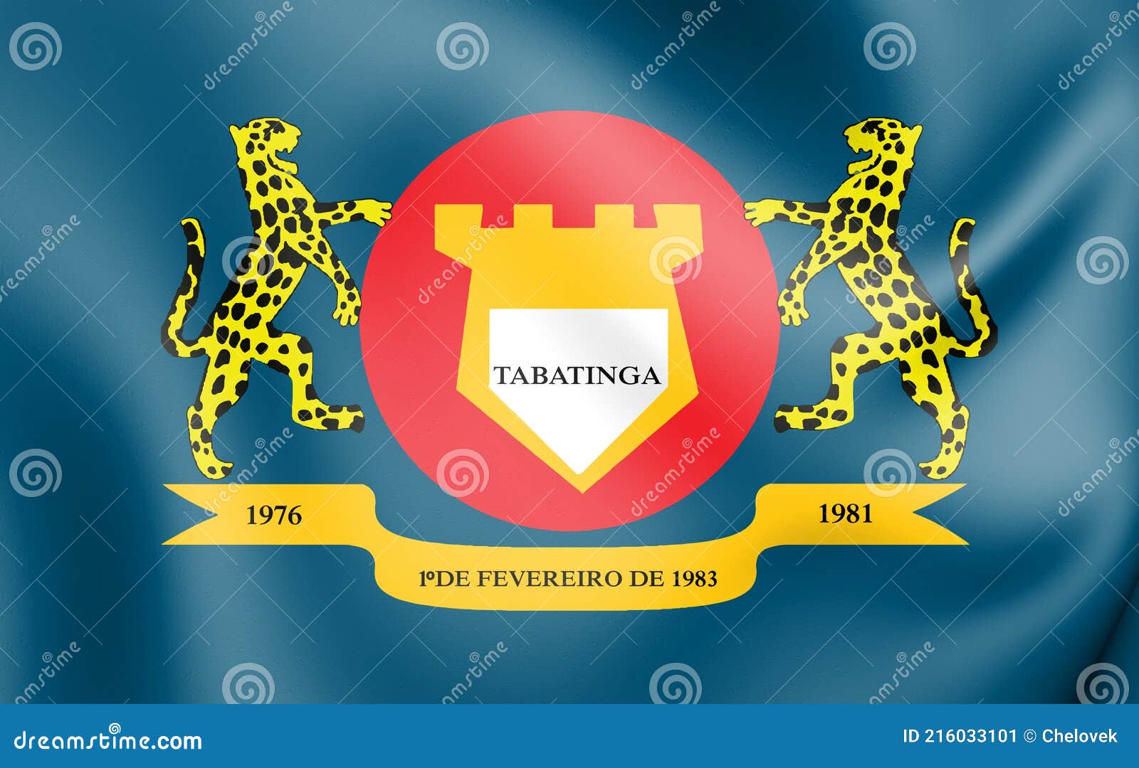 Flag of Tabatinga Amazonas State, Brazil. 3D Illustration Stock ...
