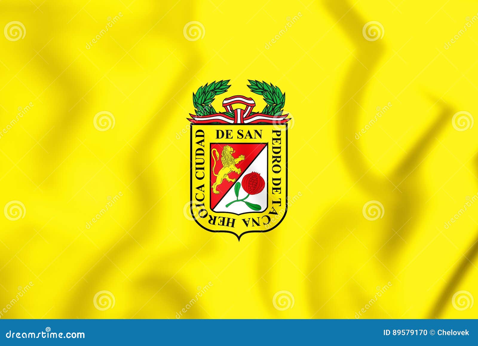 Flag of Tacna, Peru. 3D Illustration Stock Illustration - Illustration ...