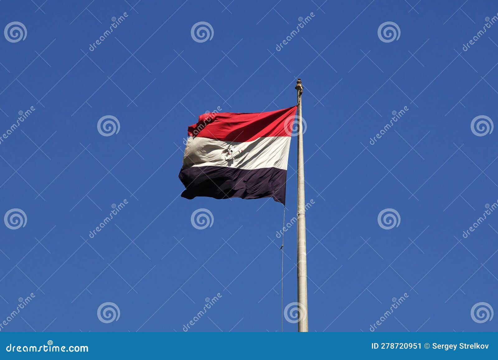 The Flag in Tahrir Square in Cairo, Egypt Stock Image - Image of hotel ...