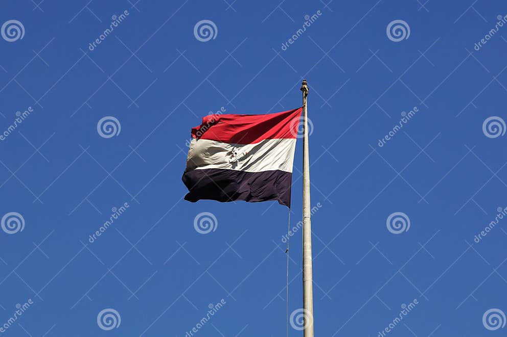 The Flag in Tahrir Square in Cairo, Egypt Stock Image - Image of hotel ...