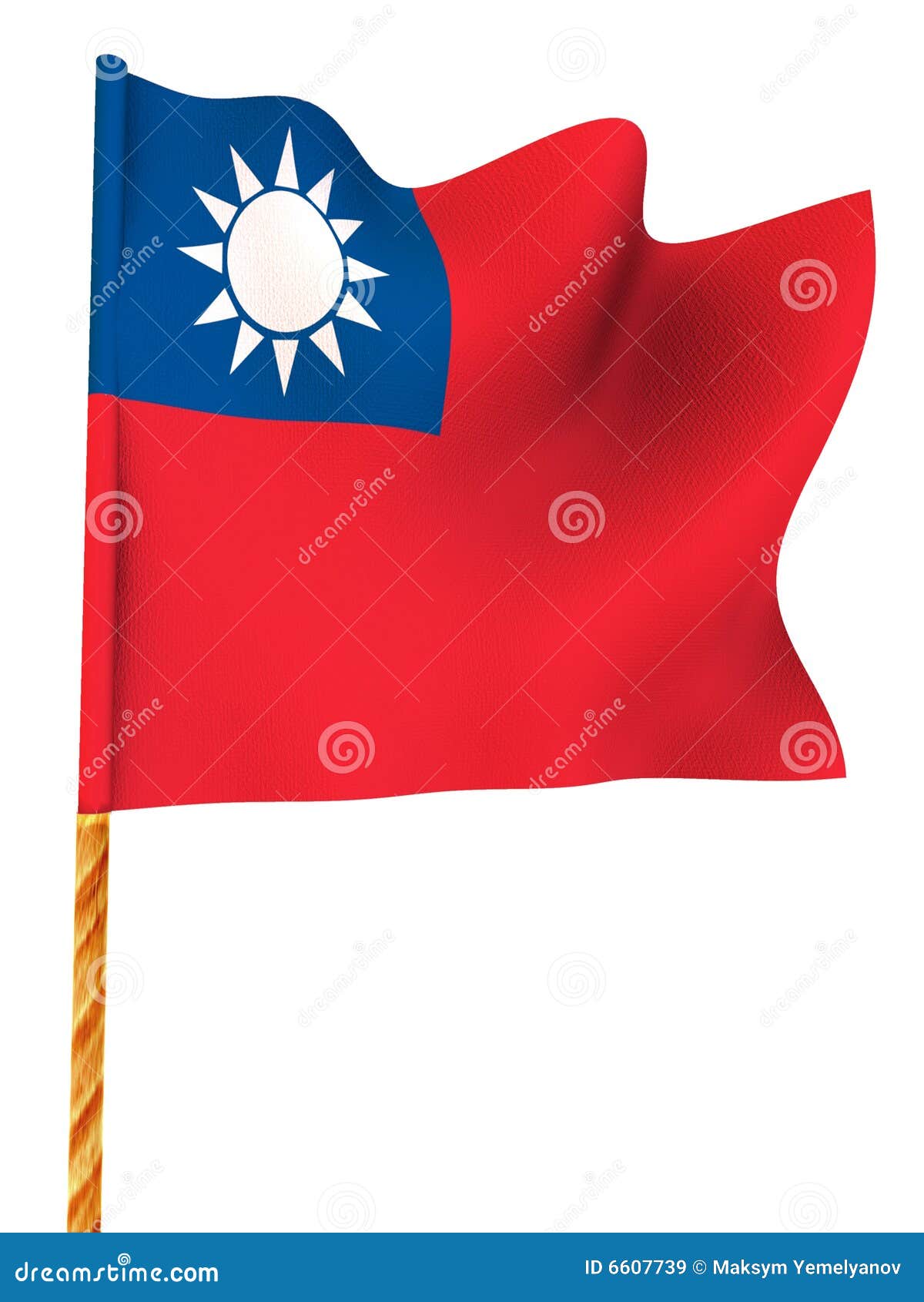 Flag. Taiwan stock illustration. Illustration of colours - 6607739