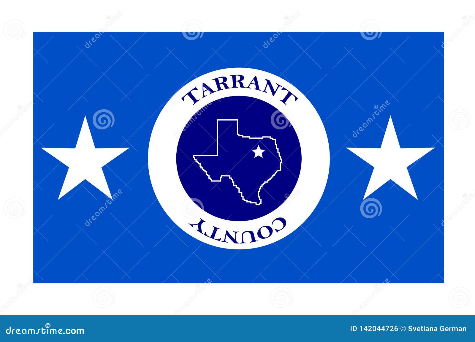 Flag of Tarrant County in Texas, USA Stock Vector - Illustration of ...
