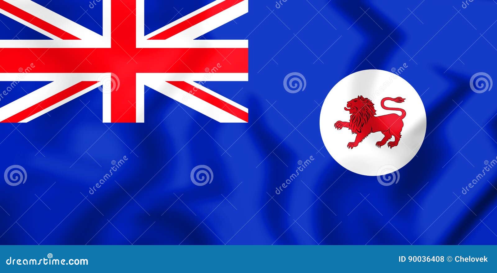 Flag of Tasmania, Australia. 3D Illustration Stock Illustration ...