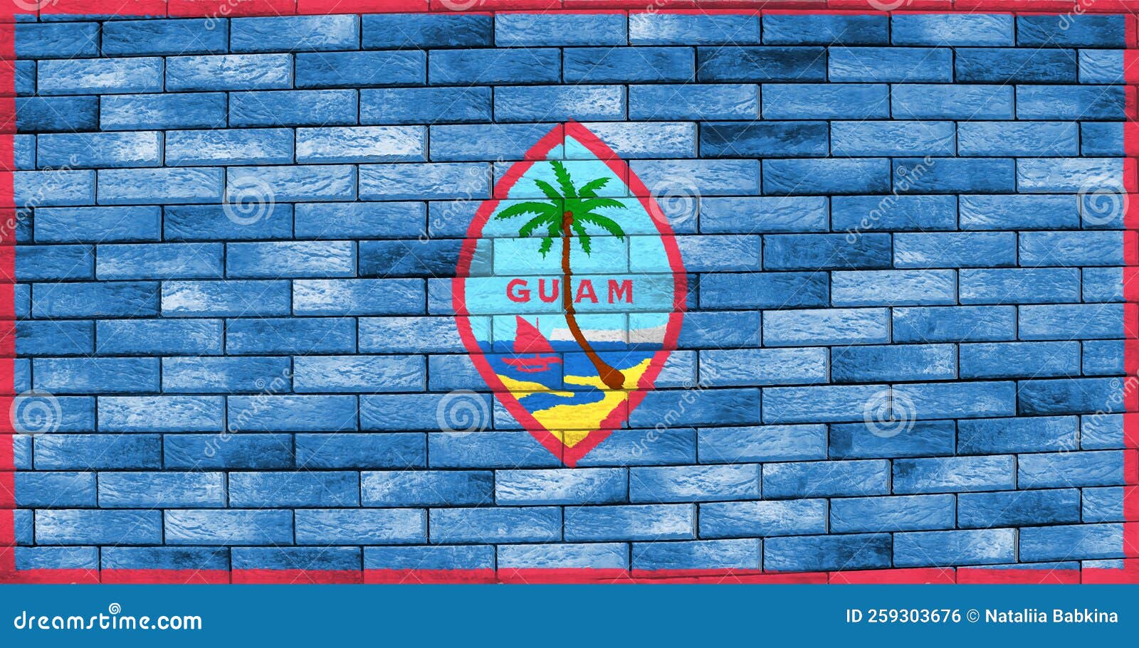 Flag of the Territory of Guam on the Texture Stock Photo - Image of ...