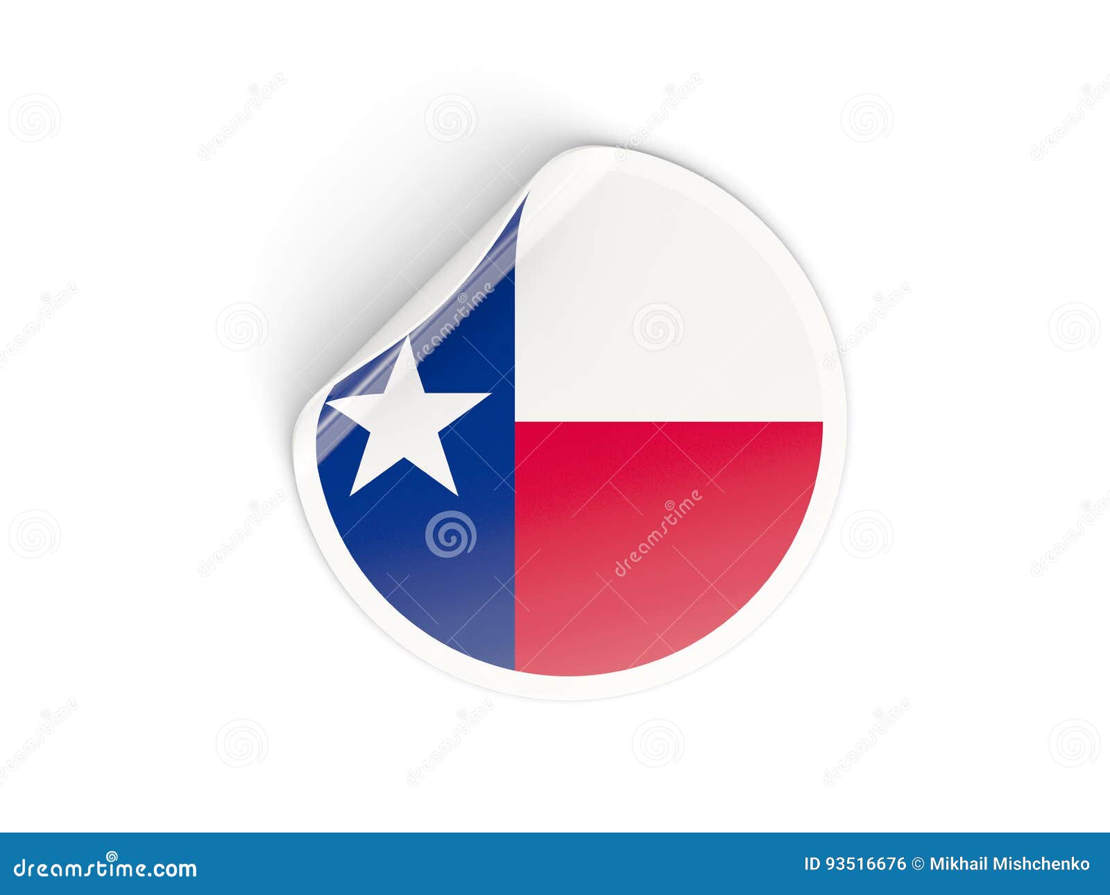 Flag of Texas, US State Round Sticker Stock Illustration - Illustration ...