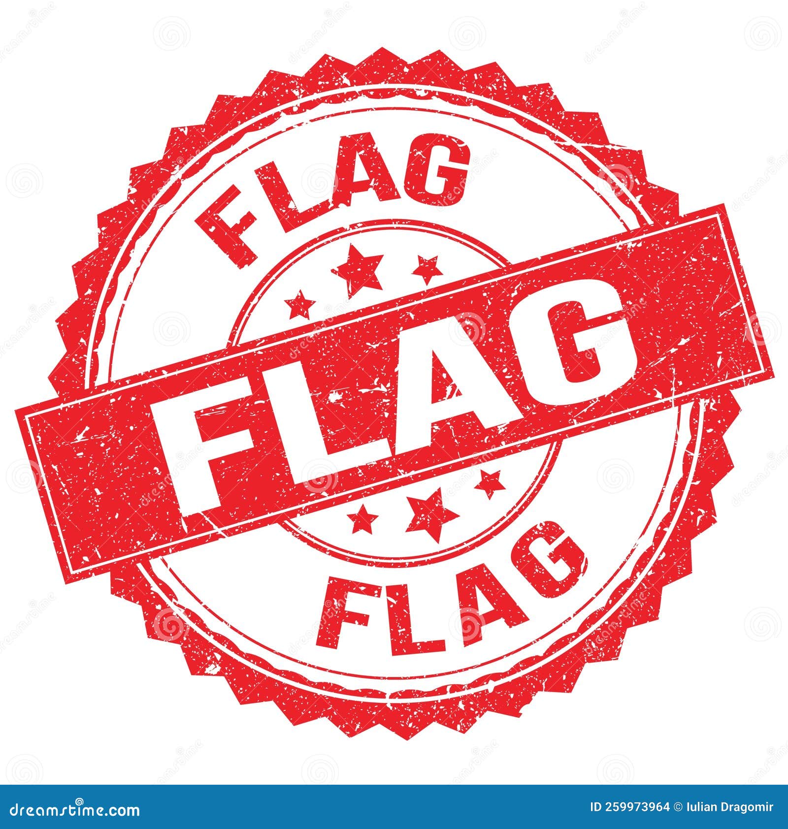 FLAG Text on Red Round Stamp Sign Stock Illustration - Illustration of ...