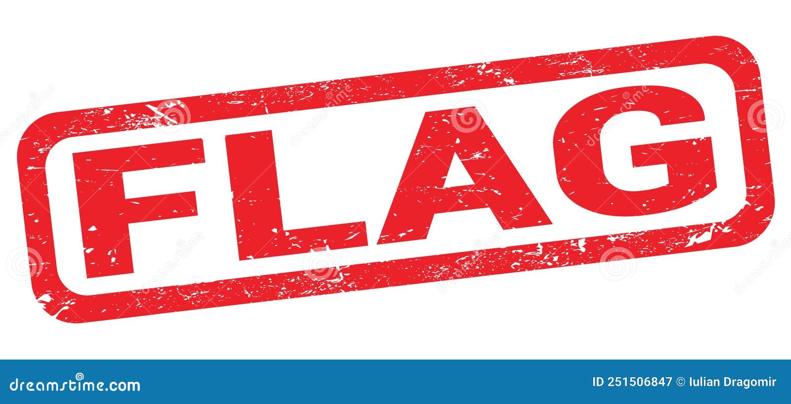 FLAG Text Written on Red Rectangle Stamp Stock Illustration ...