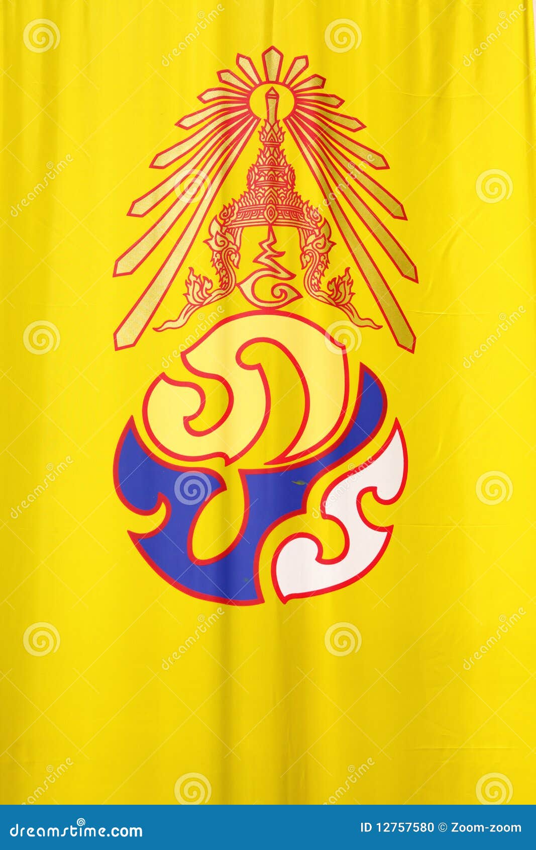Flag of the Thai King stock photo. Image of person, nationality - 12757580