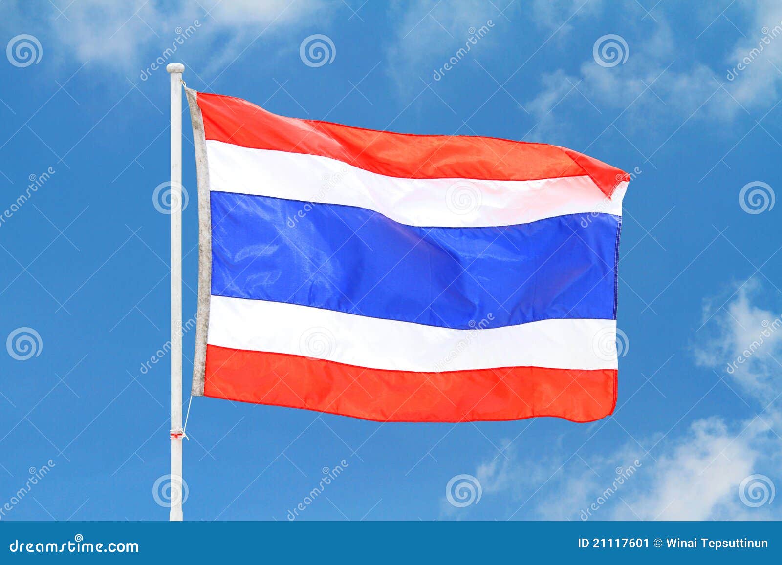 Flag Of Thailand. Wooden Texture Of The Flag Of Thailand Stock Photo ...