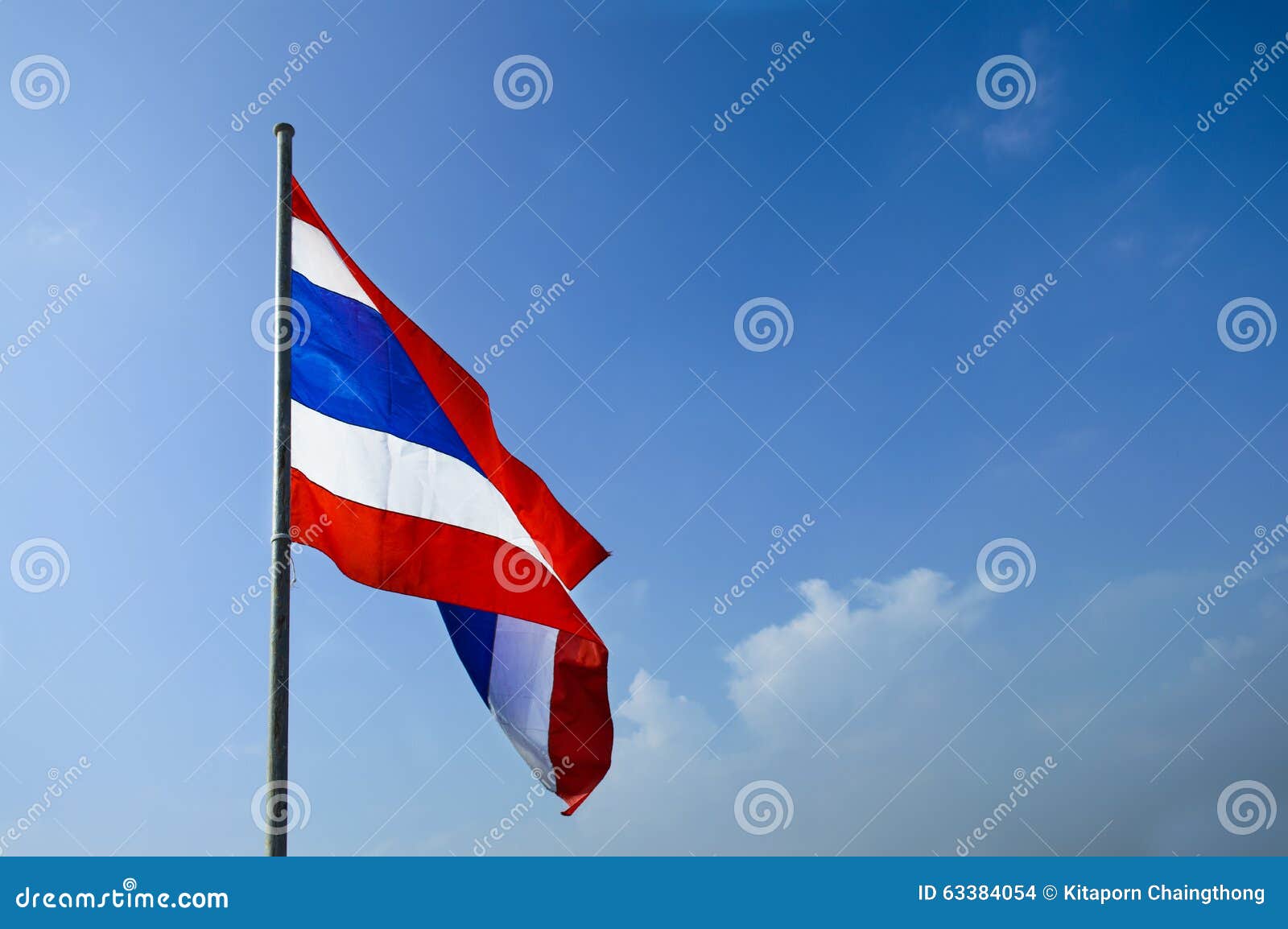Flag ,Thailand flag stock photo. Image of cloud, flag - 63384054