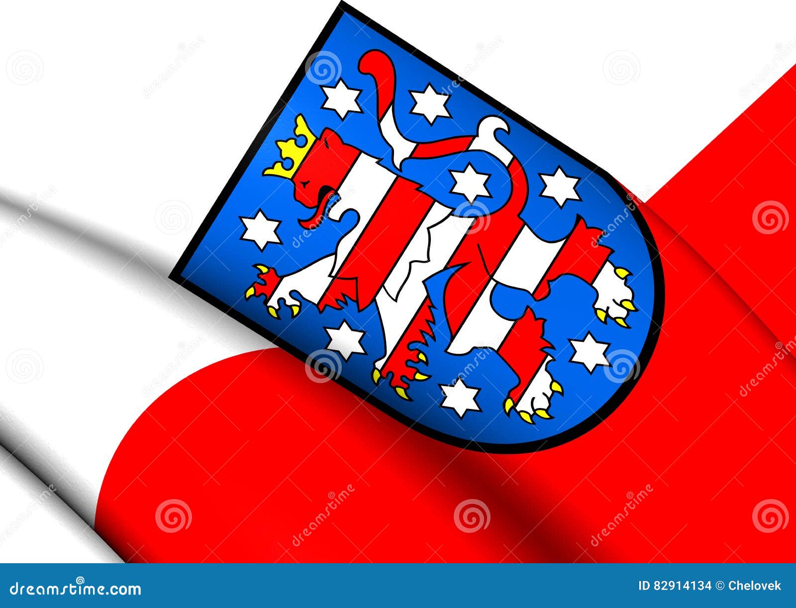 Flag of Thuringia, Germany. Stock Illustration - Illustration of ...