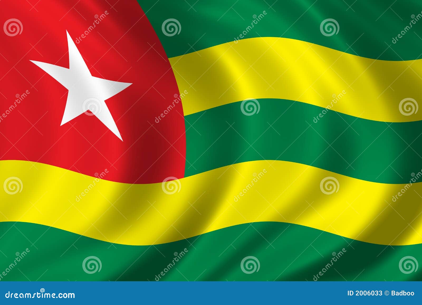Flag of Togo stock illustration. Illustration of lome - 2006033