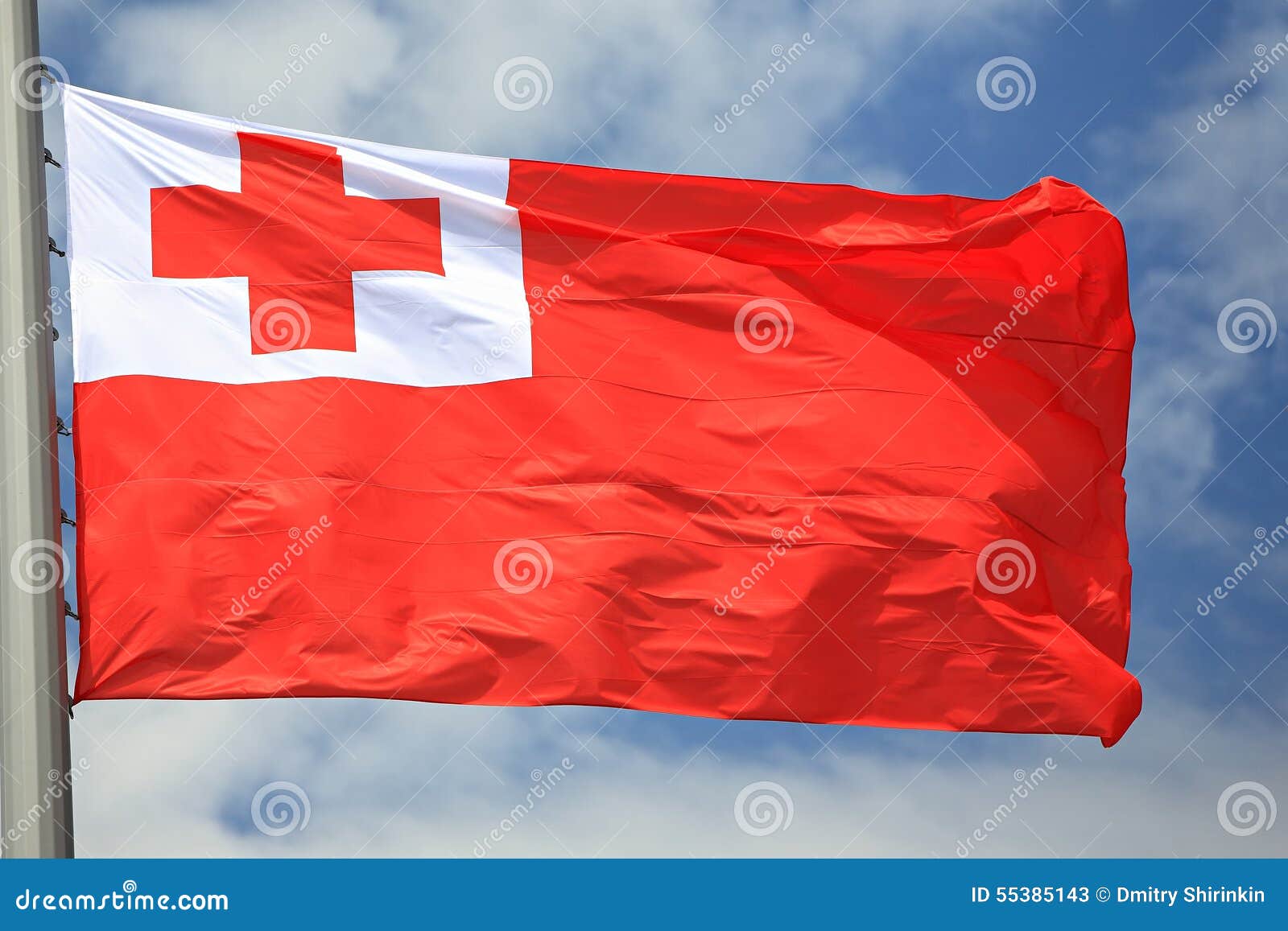 Flag of Tonga stock image. Image of patriotism, national - 55385143