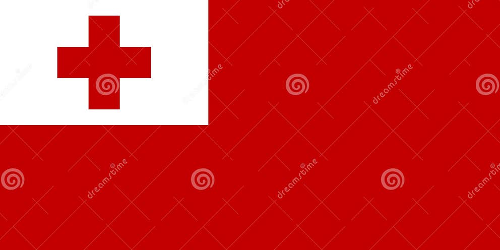 Flag of Tonga, the National Symbol Stock Illustration - Illustration of ...