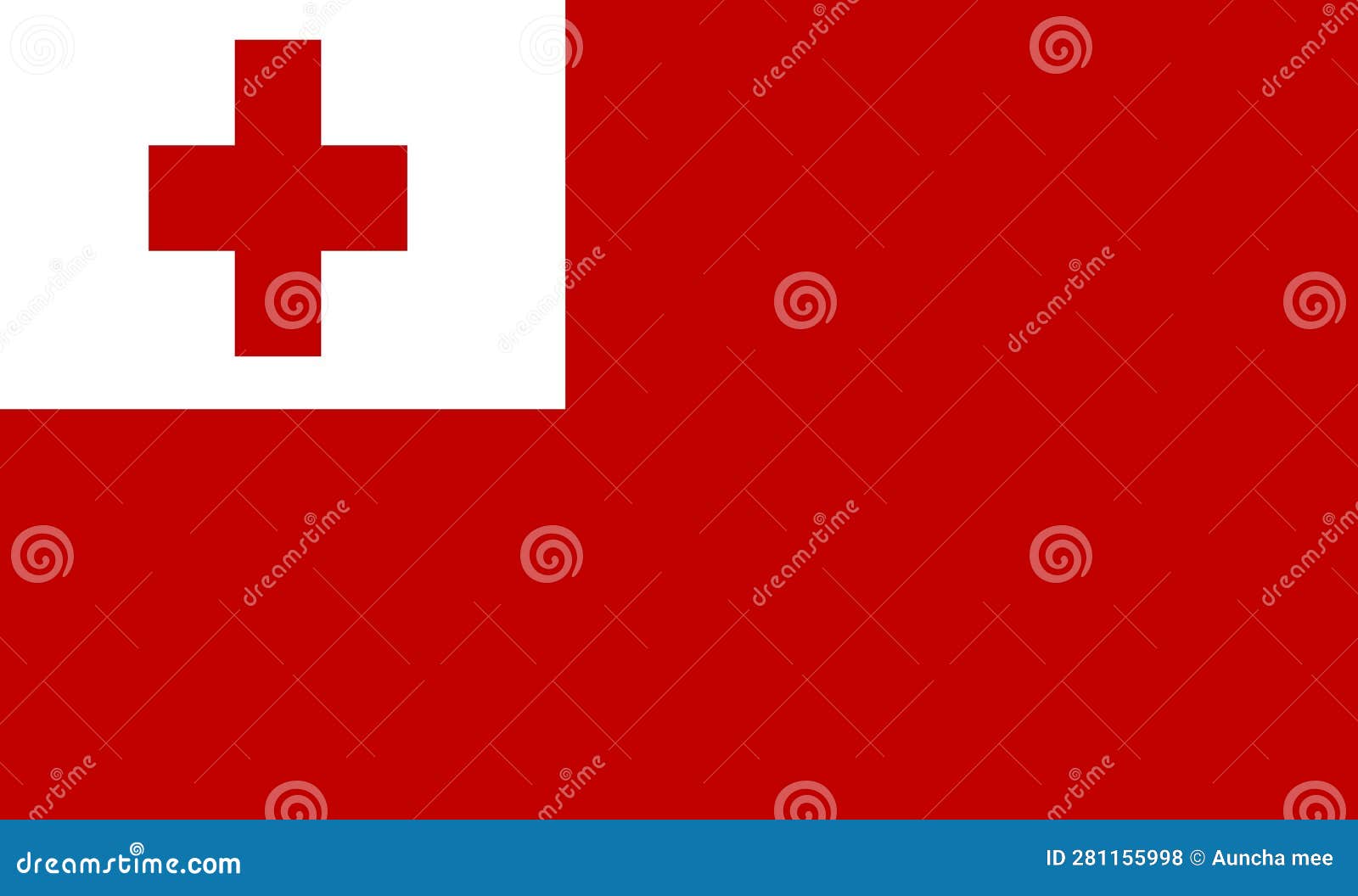 Flag of Tonga. Official Colors and Proportion Correctly Stock Photo ...