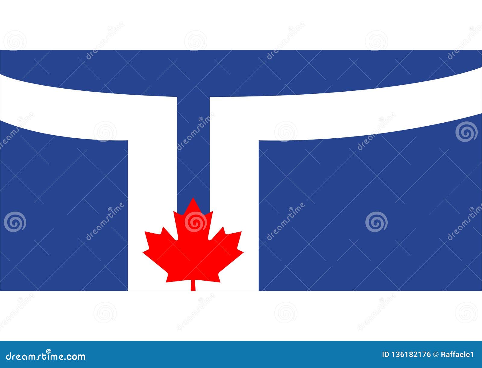 Flag of Toronto stock vector. Illustration of ontario - 136182176