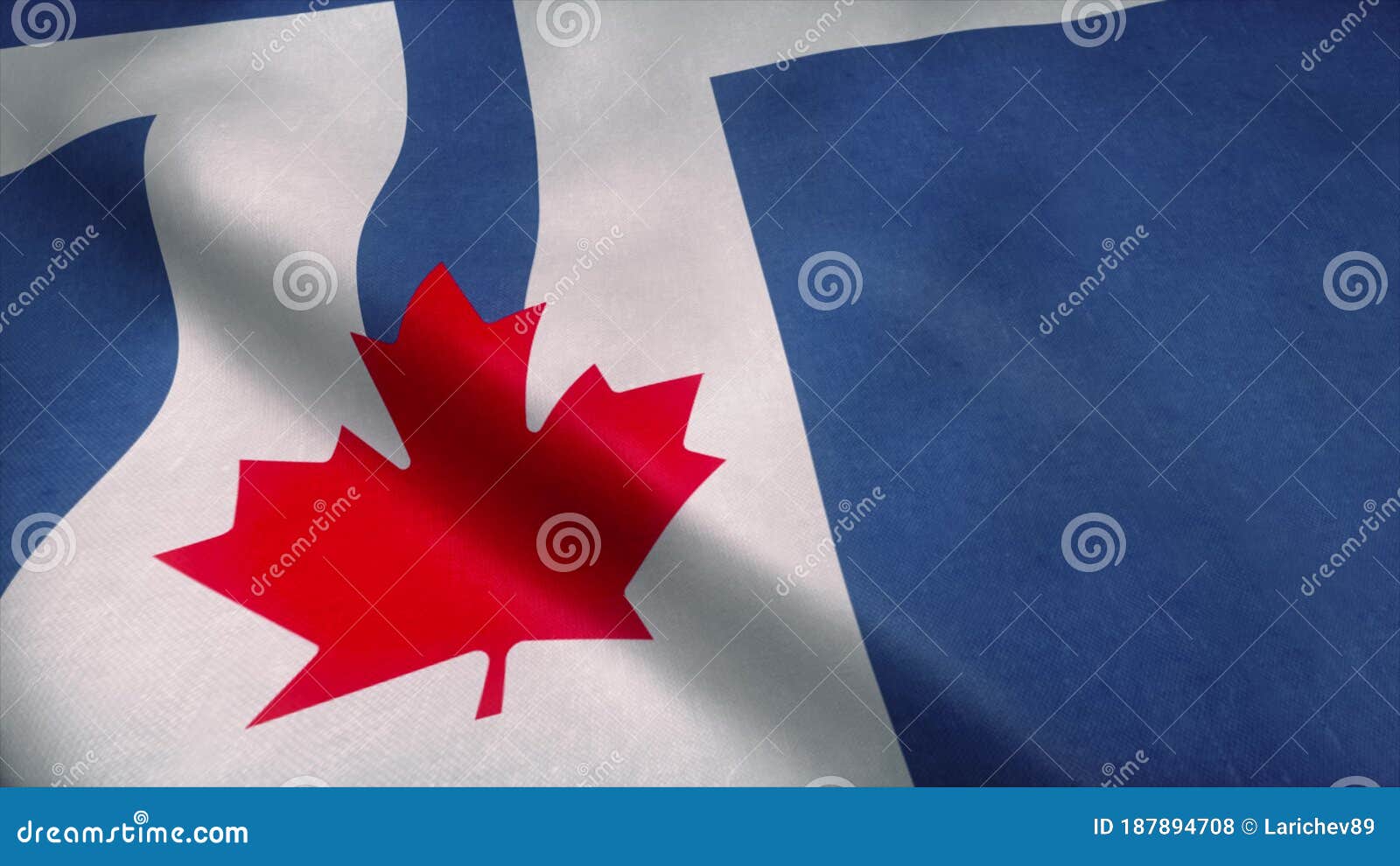 Flag of Toronto Waving in Wind. Realistic Toronto Flag Background Stock ...