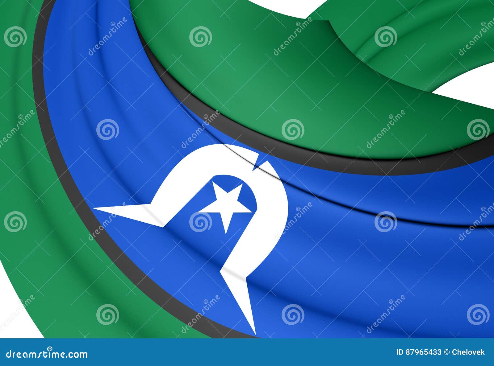 Flag of the Torres Strait Islanders Stock Illustration - Illustration ...