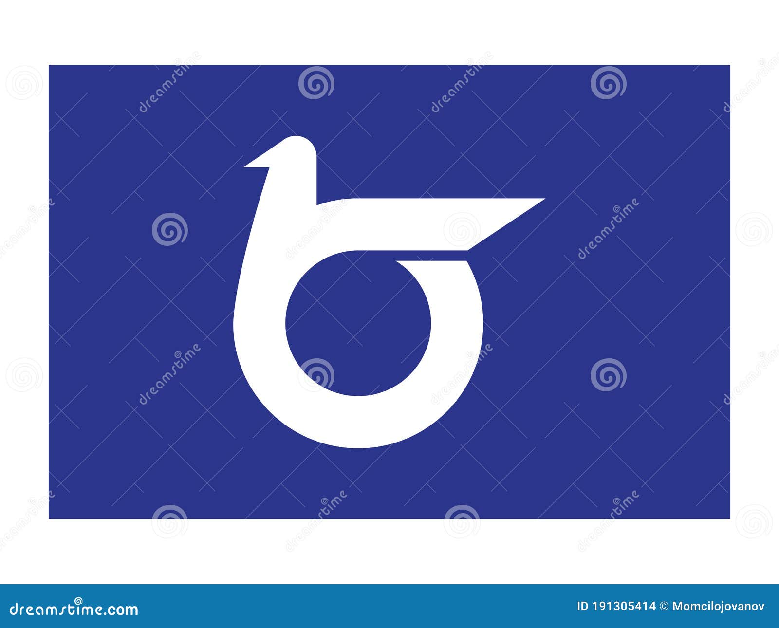 Flag of Tottori Prefecture stock vector. Illustration of region - 191305414