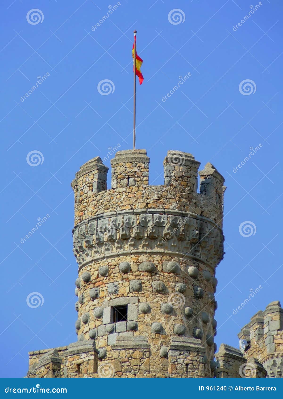 Flag on a tower stock photo. Image of royalty, stone, peaceful - 961240