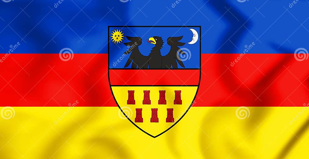 Flag of Transylvania. 3D Illustration Stock Illustration - Illustration ...