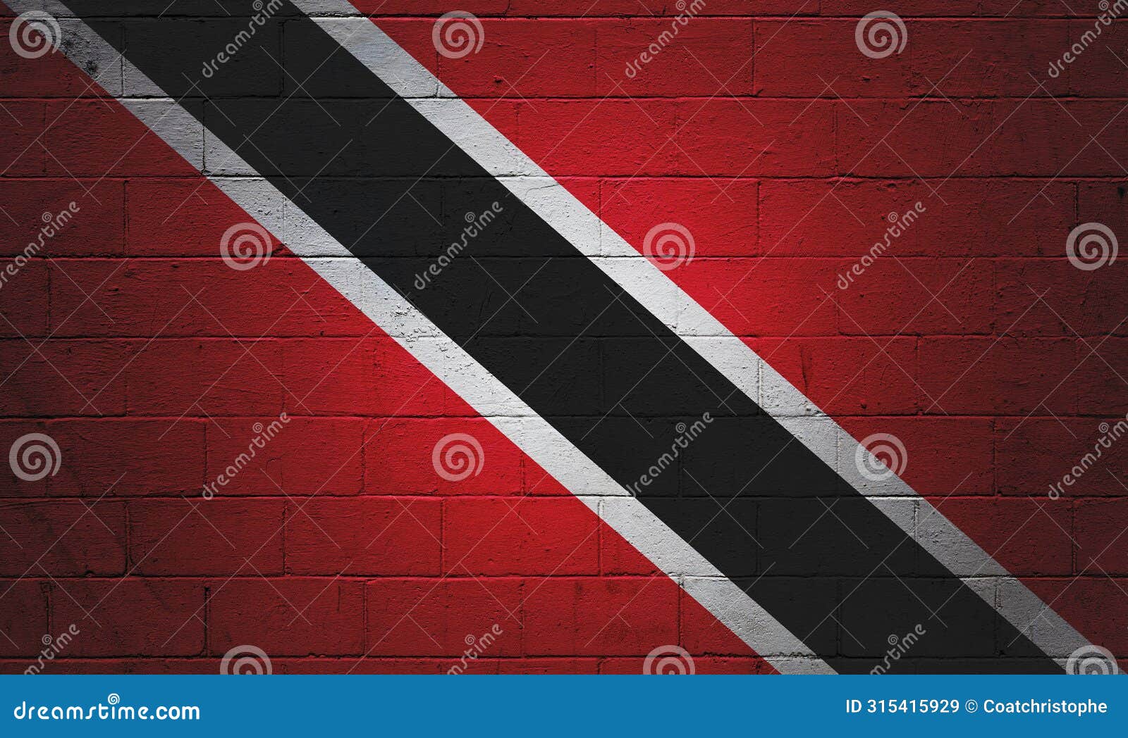 Flag of Trinidad and Tobago Painted on a Wall Stock Image - Image of ...