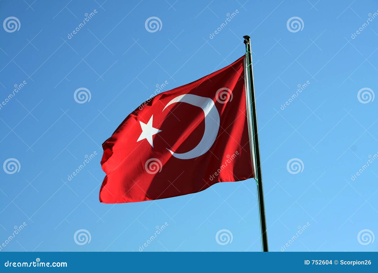 The flag of Turkey stock photo. Image of colors, object - 752604