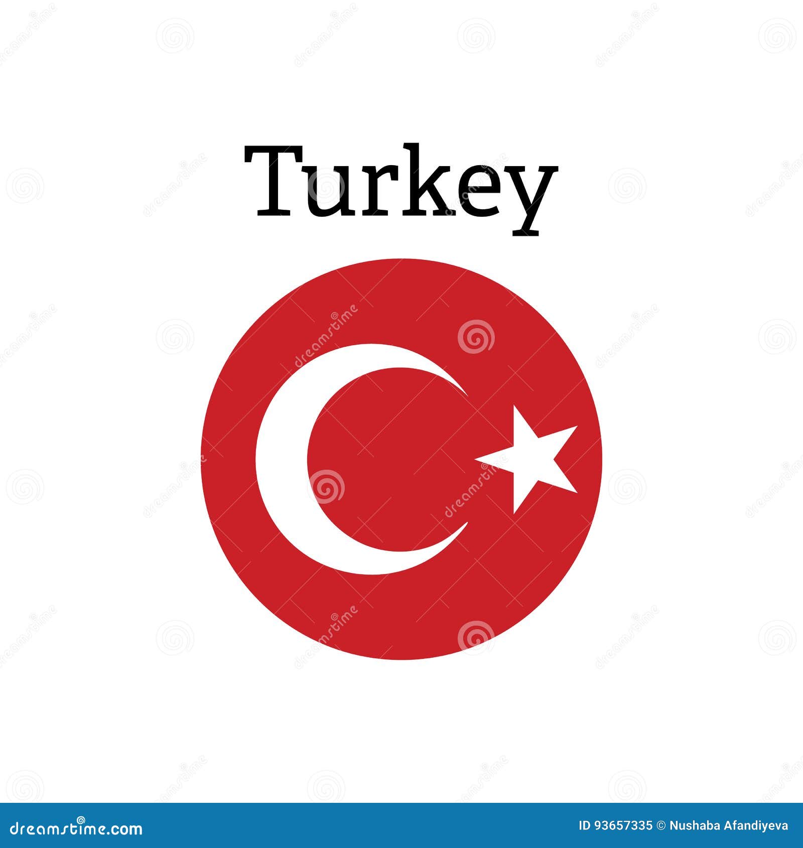 Flag of Turkey icon stock illustration. Illustration of glass - 93657335