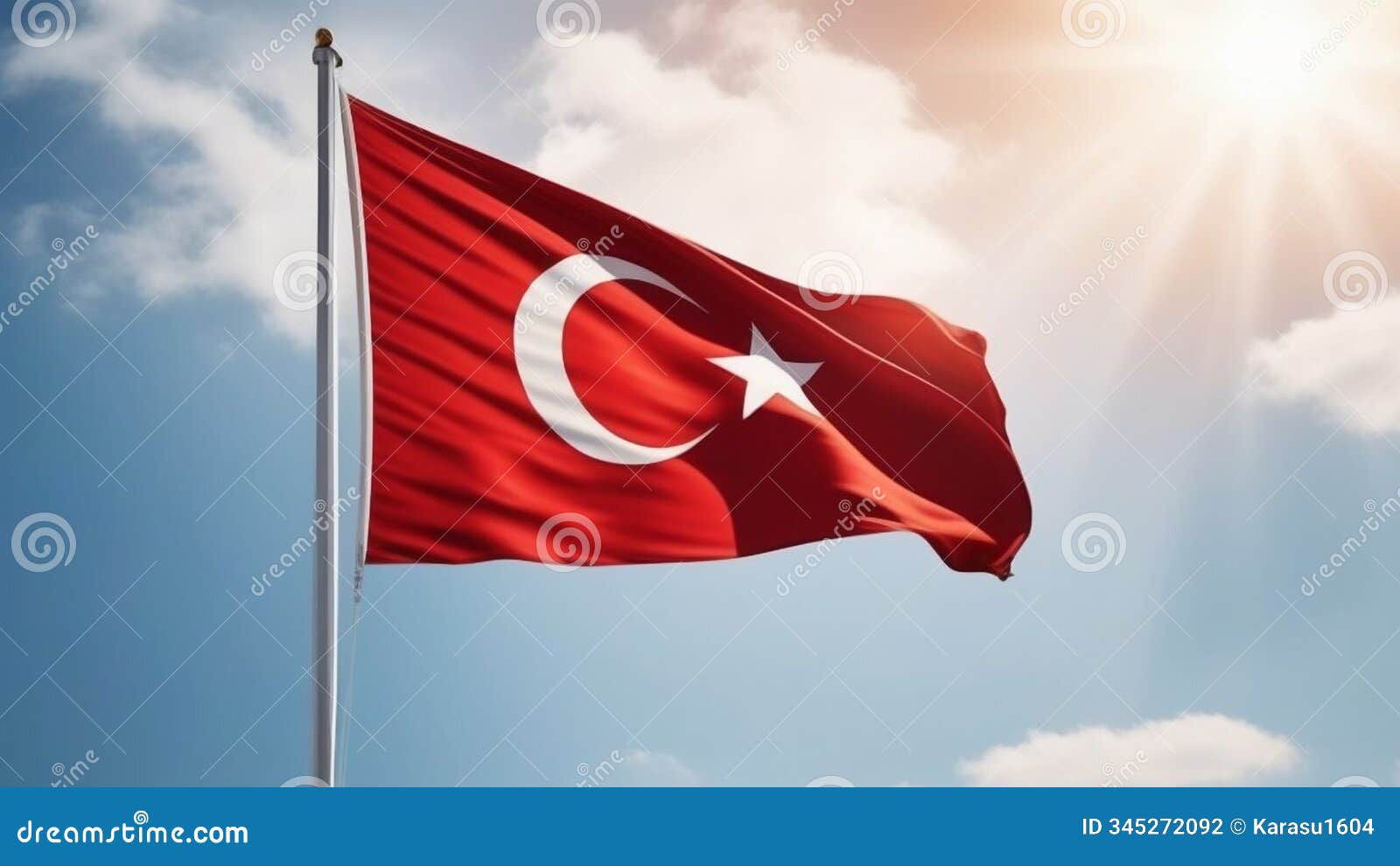 Flag of Turkey, National Flag of Turkey, Turk Bayragi Stock ...