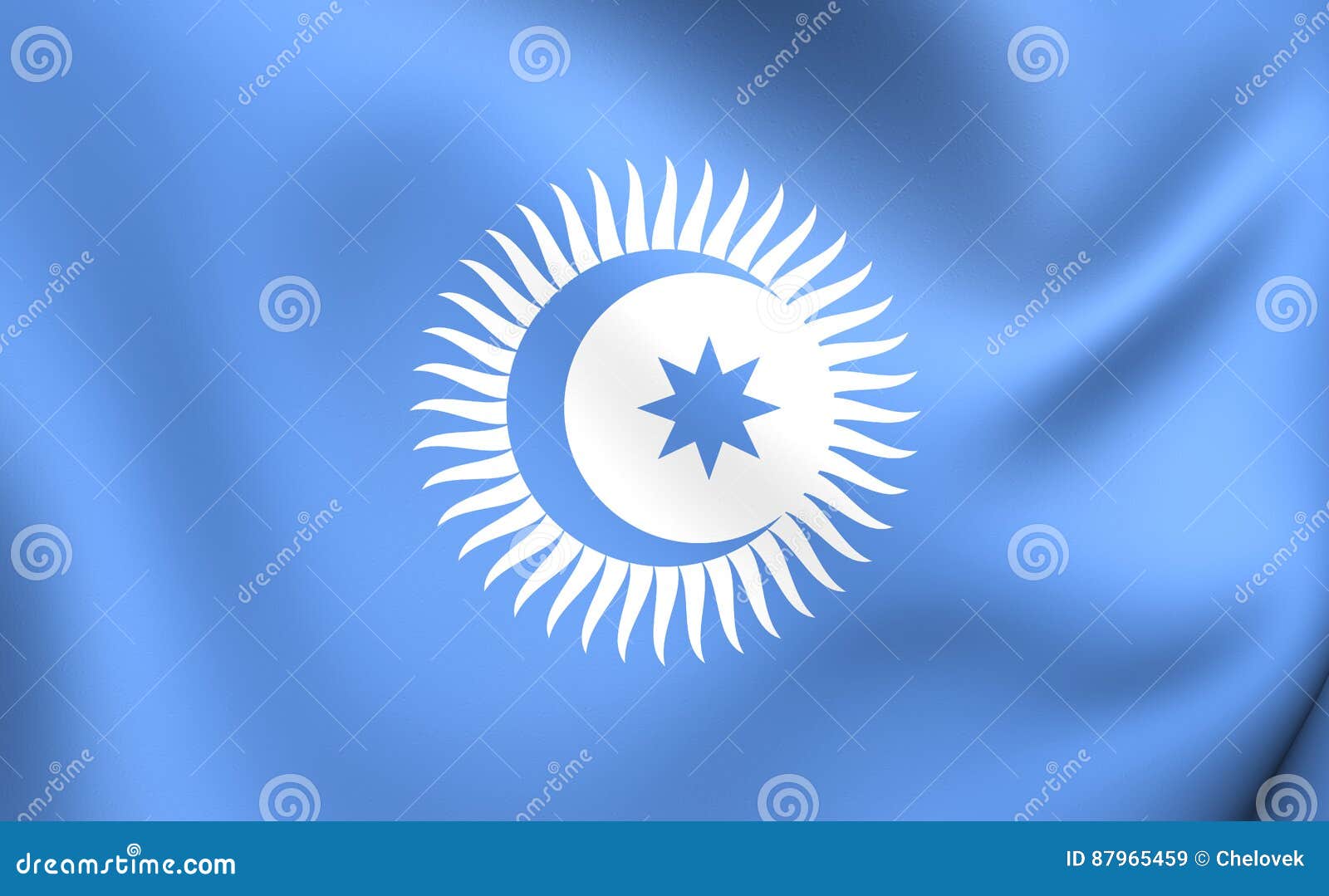 Flag of Turkic Council stock illustration. Illustration of ensign ...