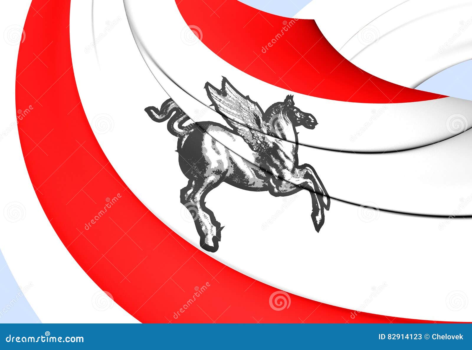 Flag of Tuscany, Italy. stock illustration. Illustration of coats ...