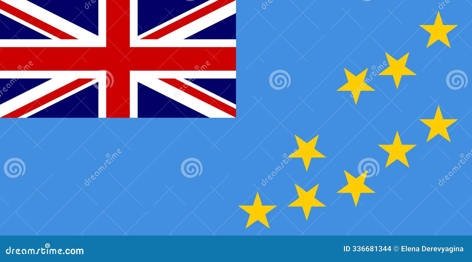 Flag of Tuvalu, the National Symbol Stock Illustration - Illustration ...