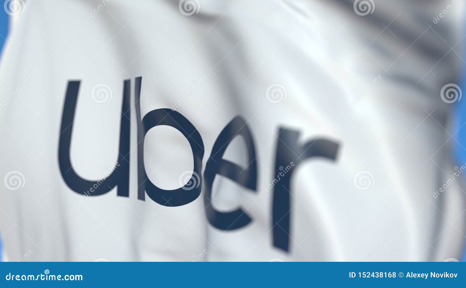 Flag with Uber Technologies Inc. Logo, Close-up. Editorial 3D Rendering ...
