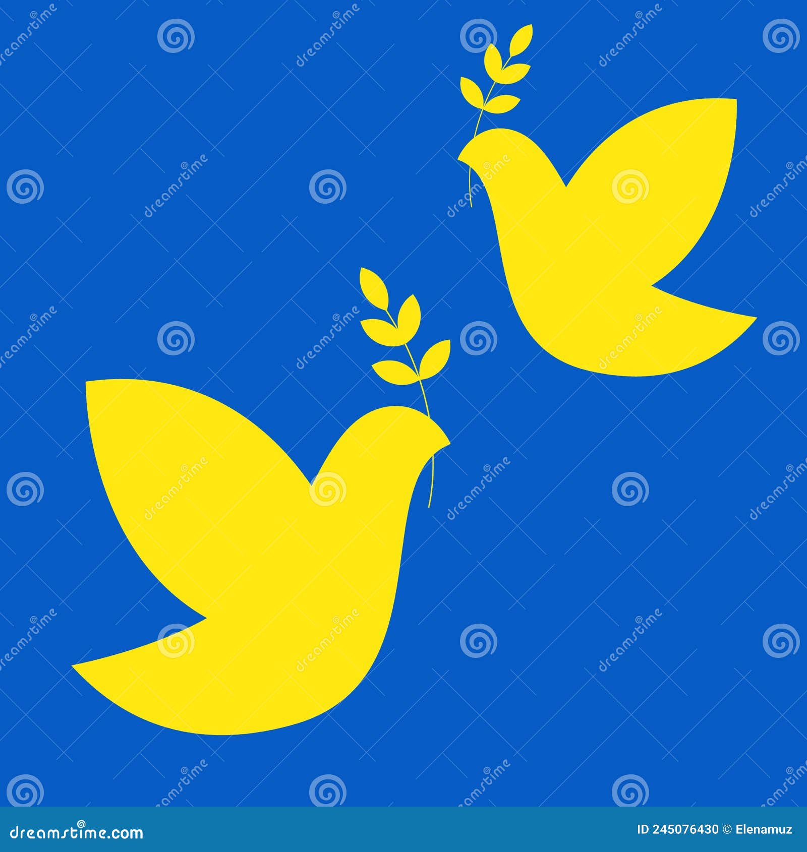 Flag of Ukraine in Form of a Dove of Peace. Concept of Peace in Ukraine ...