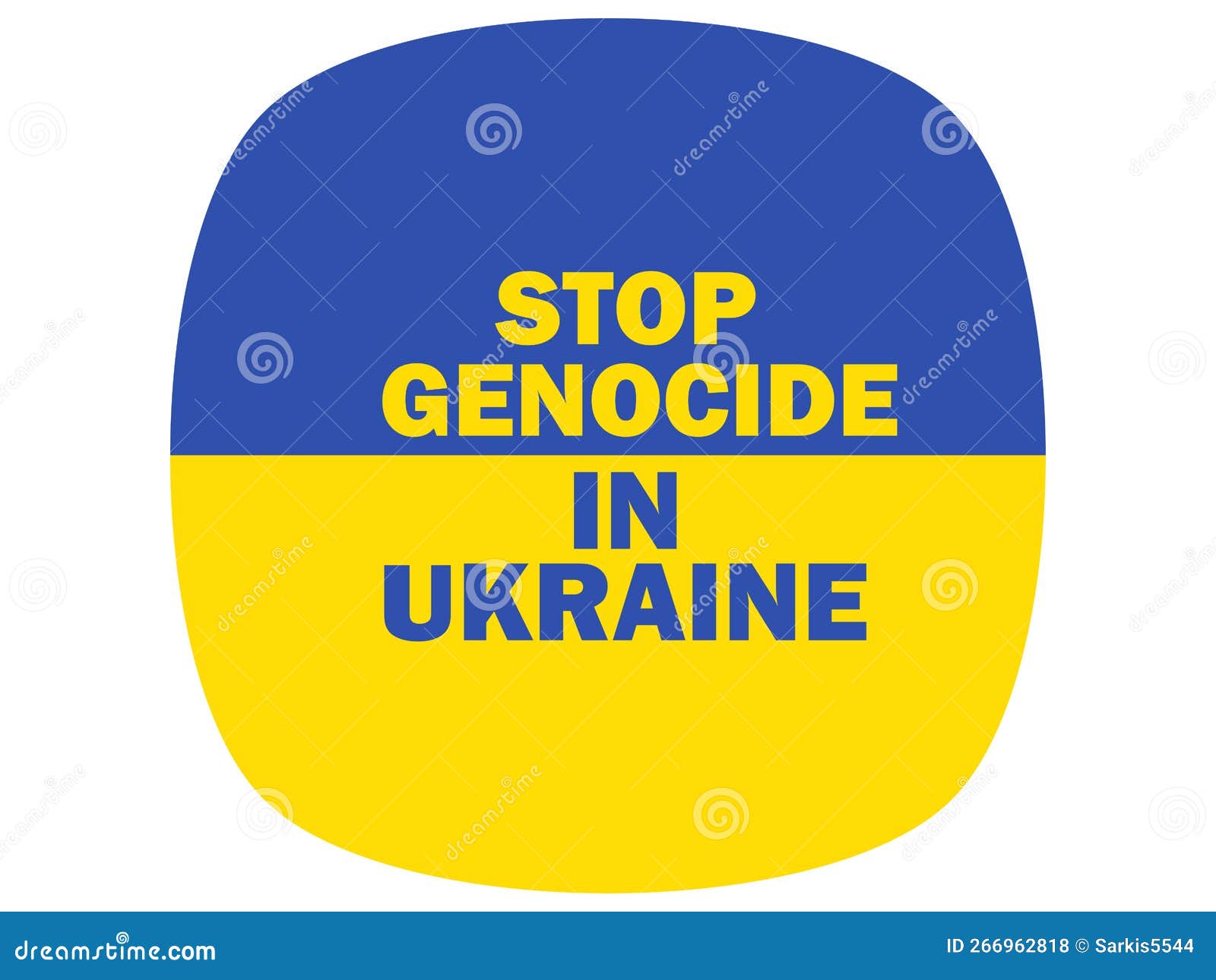 Flag of Ukraine Inscription STOP GENOCIDE in UKRAINE Stock Vector ...