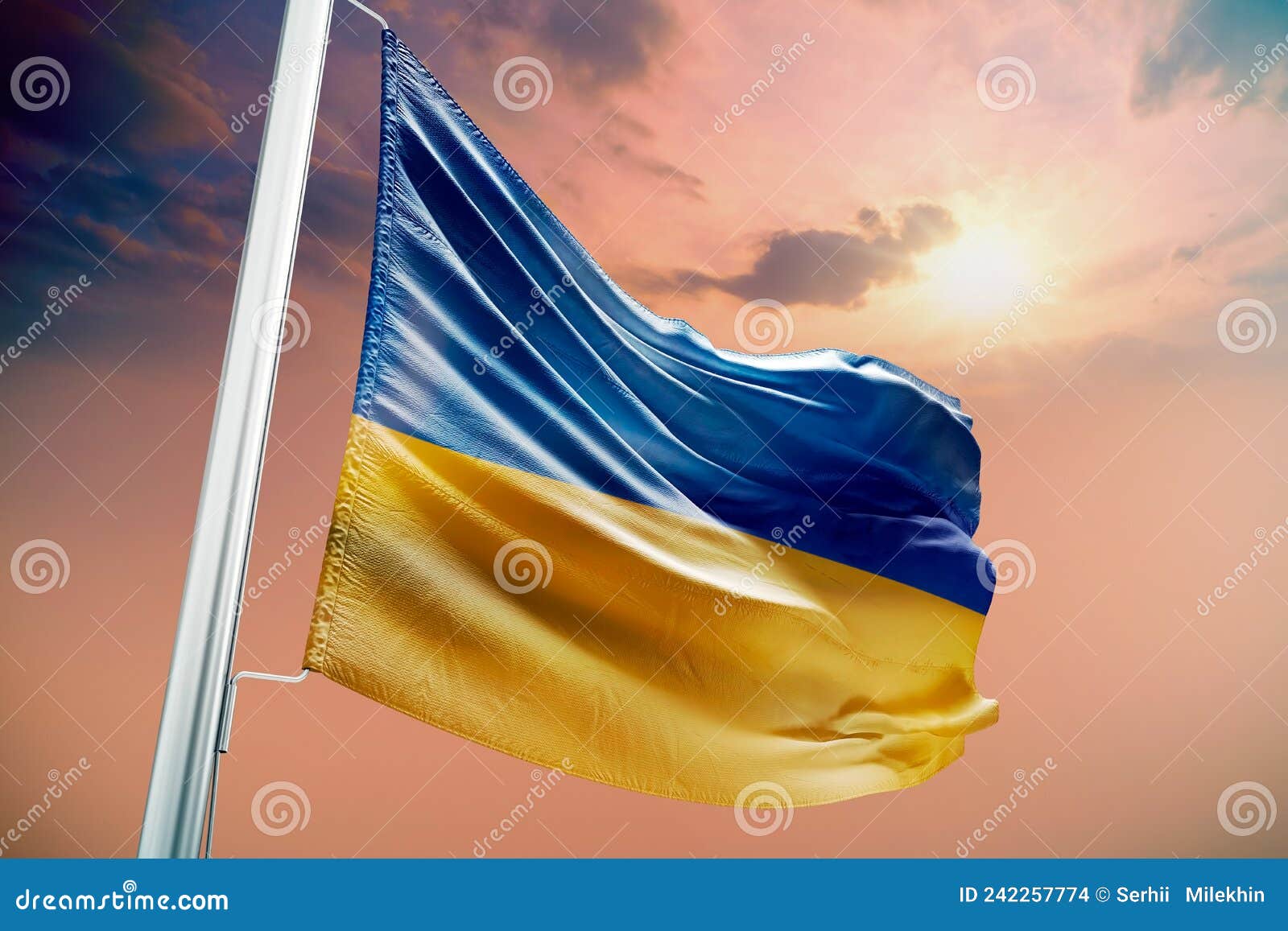 Flag. Ukraine. Waving Flag of Ukraine Stock Photo - Image of ...