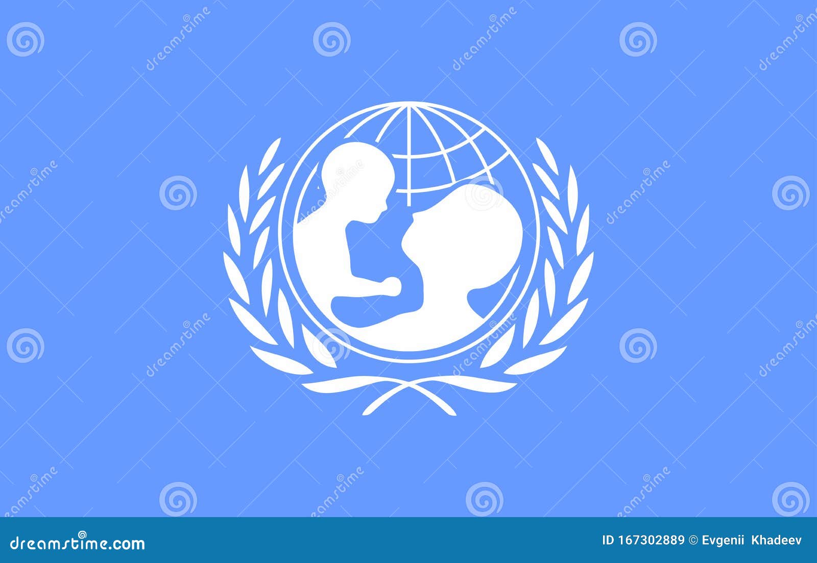 Flag of the Unicef editorial stock image. Illustration of america ...