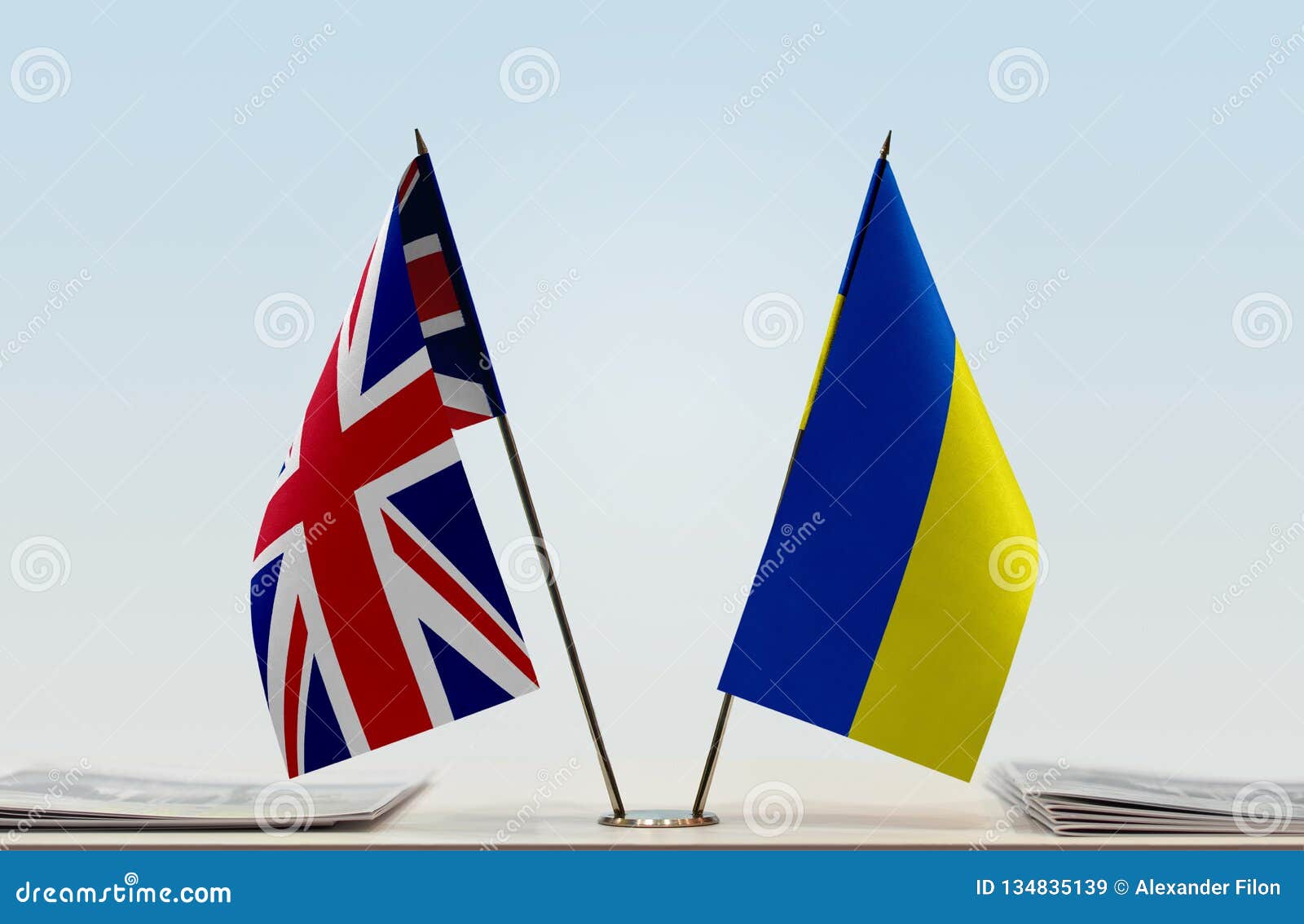 Flag of United Kingdom and Ukraine Stock Image - Image of kingdom ...