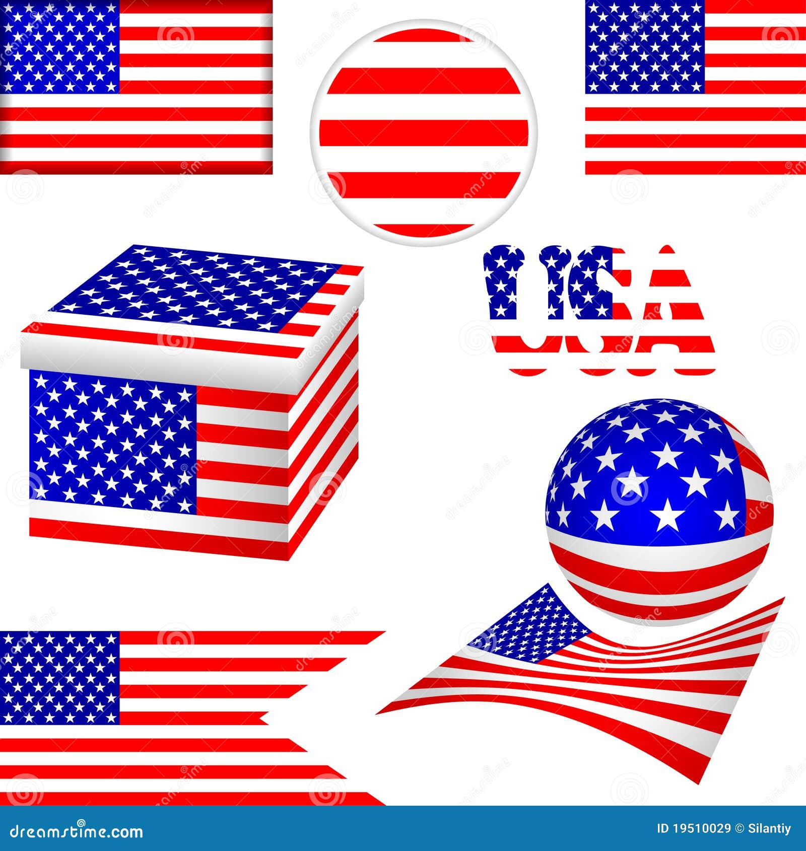 Flag USA. stock vector. Illustration of object, union - 19510029