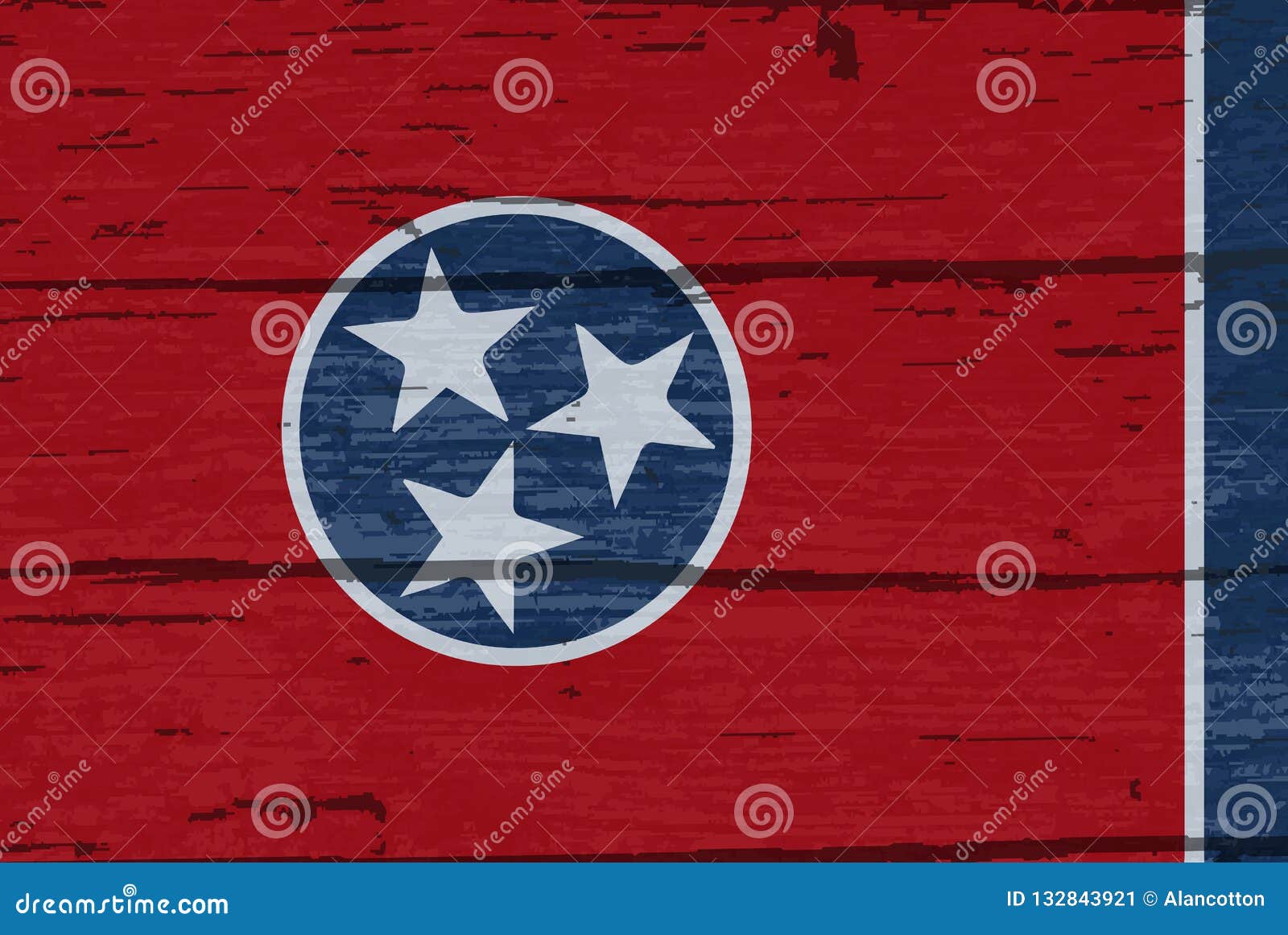 Tennessee State Flag on Old Timber Stock Vector - Illustration of ...