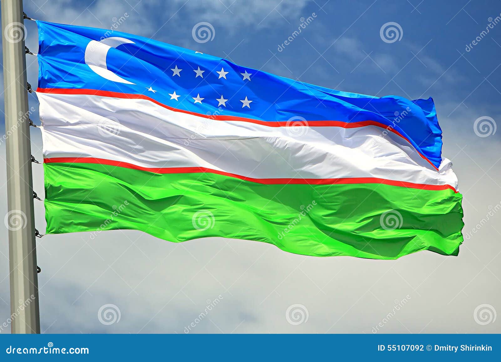 Flag of Uzbekistan stock photo. Image of patriotic, unity - 55107092