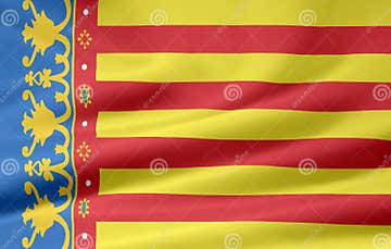Flag of Valencia - Spain stock illustration. Illustration of valencia ...