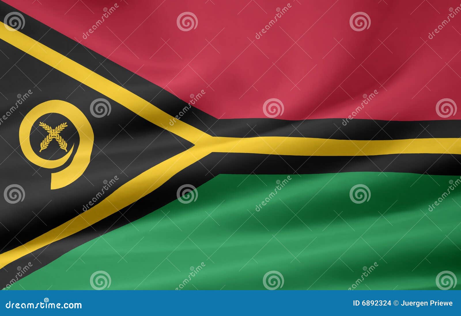 Flag of Vanuatu stock illustration. Illustration of symbol - 6892324