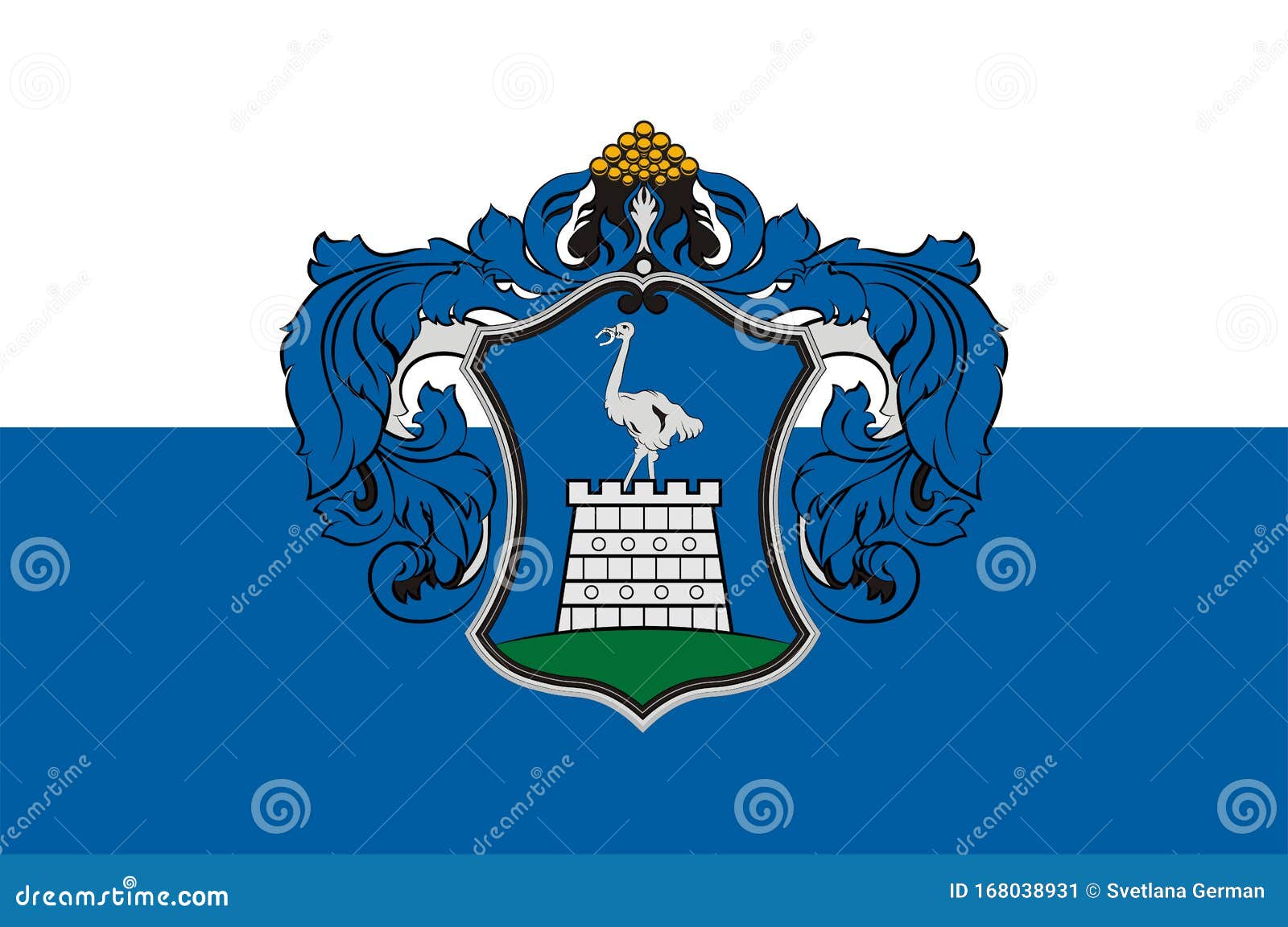 Flag of Vas County in Hungary Stock Vector - Illustration of kingdom ...